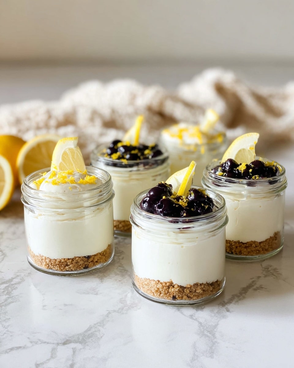 Lemon Cheesecake Jars: Refreshing & Easy No-Bake Dessert