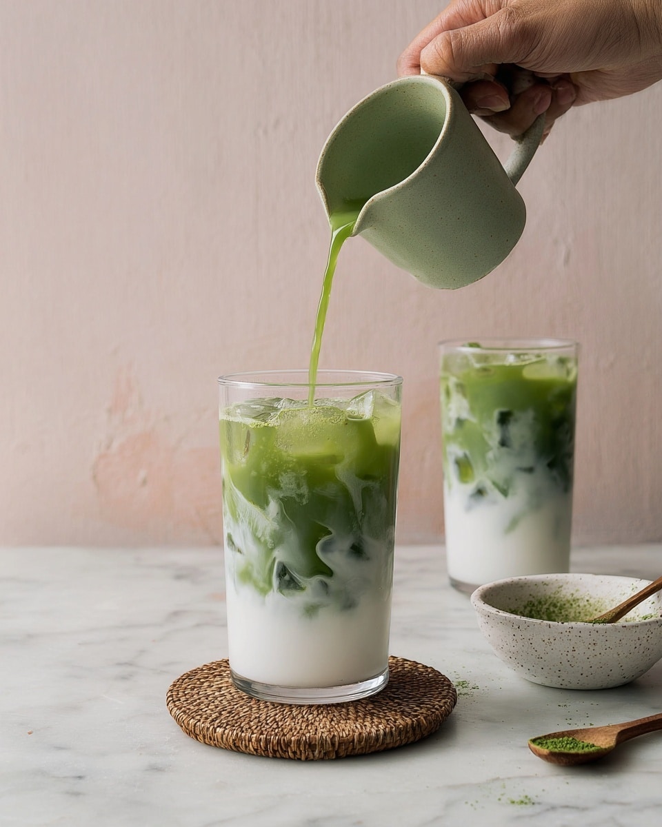 Iced Matcha Latte: Refreshing Green Tea Drink Recipe