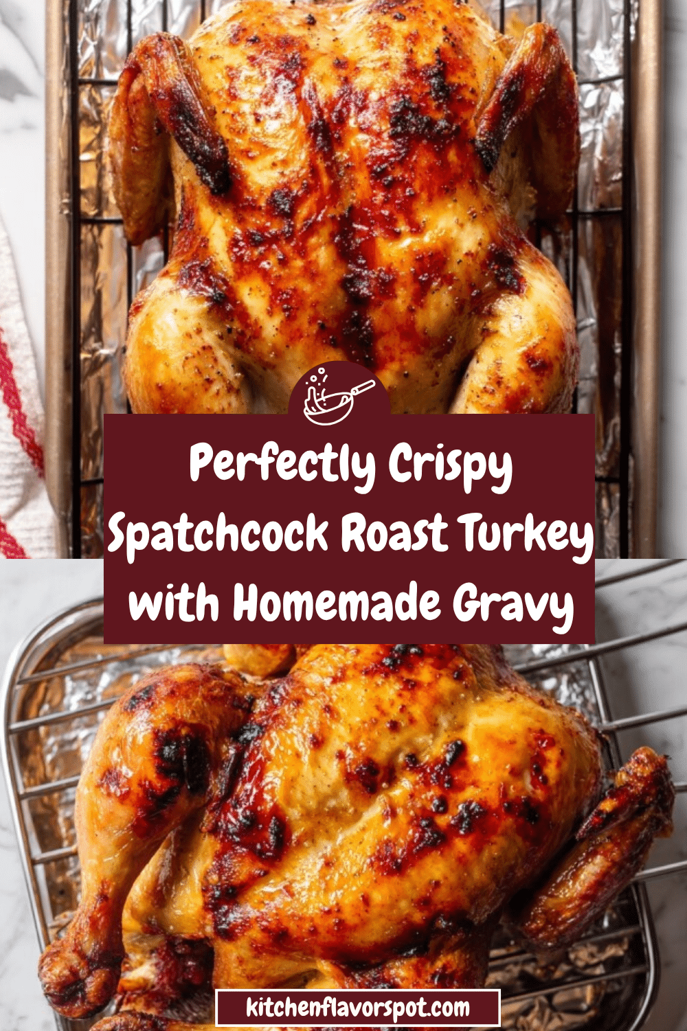 Crisp-Skinned Spatchcocked Roast Turkey with Homemade Gravy