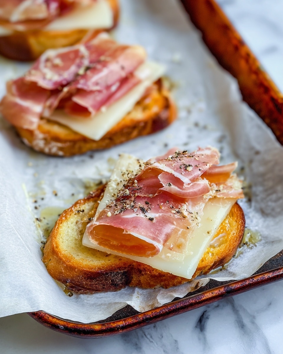 Pan Con Tomate with Prosciutto and Manchego | Delicious Spanish Tapas